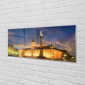akrylový obraz Warsaw Old Town sunset 120x60 cm
