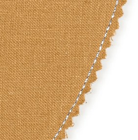 Lněné prostírání javorový list karamelová se stříbrem 37x37cm
