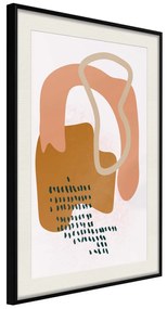 Plakát Veselé tance - abstraktní geometrické tvary ve stylu skandinávského boho