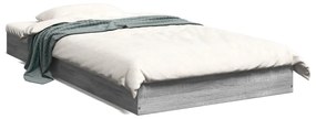 Rám postele šedý sonoma 100 x 200 cm kompozitní dřevo