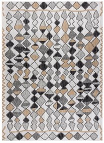 Dywany Łuszczów Kusový koberec Cooper Sisal Diamonds 22217 ecru/black – na ven i na doma - 160x220 cm