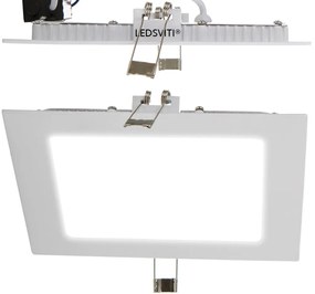 LEDSVITI Koupelnové zápustné světlo 120x120mm 6W denní-bílá
