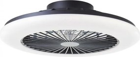 Brilliant G60020/06  Stmívatelné LED svítidlo SALERNO ČERNÉ &amp; reverzn VENTILÁTOR + funkce LED
