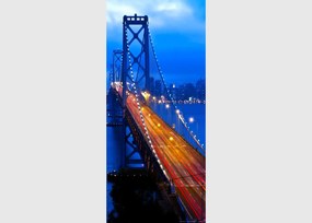 Vliesová fototapeta na zed' Noční Bay Bridge | 202 x 90 cm | DFTNV2903