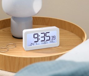 Tchibo - Rádiový LCD budík - barva: bílá