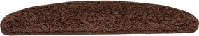 Schodové rohože 15 ks 65 x 21 x 4 cm hnědé, půlkulaté, velké 133903