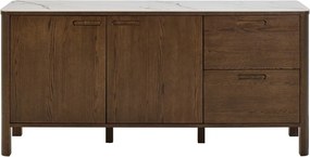 Hnědá komoda v dekoru dubu 160x75x40 cm Southampton – Actona