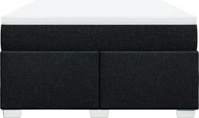 Box spring postel s matrací černá 160x200 cm textil 3285146