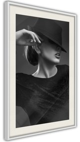 Artgeist Plakát tajemná žena Velikosti (šířkaxvýška): 40x60, Finální vzhled: Bílý rám s paspartou