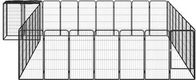 34panelová ohrádka pro psy černá 50 x 100 cm práškovaná ocel 3115954