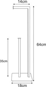 Stojan na toaletní papír PAPER STAND KS-57 bílý 64 cm