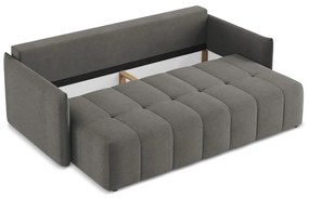 Tmavě šedá rozkládací/s úložným prostorem pohovka 225 cm Moku – Makamii