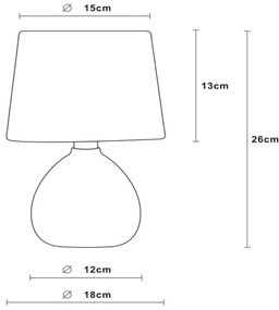 Lucide 47506/81/38 - Stolní lampa RAMZI 1xE14/40W/230V