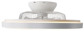 Stropní ventilátor bílý s hvězdným efektem 60 cm vč. LED stmívatelný s dálkovým ovládáním - Climo