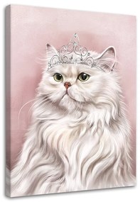 Gario Obraz na plátně Bílá královská kočka Rozměry: 40 x 60 cm