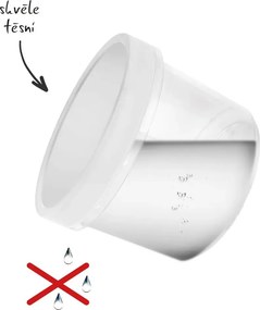 Orion Kulatá dóza s bílým víčkem na závit, těsnící - UH WHITE 0,5 l