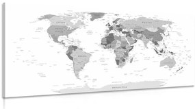 Obraz černobílá mapa s názvy