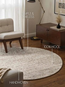 ELLE Decoration, Kusový koberec Lyon Beans 106316 Natural Cream Brown kruh z kolekce Elle, 200x200 (průměr) kruh, hnědá, ložnice