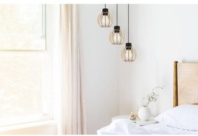 Závěsné svítidlo Timber 8, 3x dřevěné stínítko,