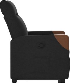 Zvedací polohovací křeslo černé textil 3324008