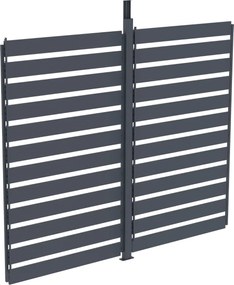 Boční zástěna pro bioklimatickou pergolu BestBerg BBP-E1CG / 238 × 218 cm / šedá