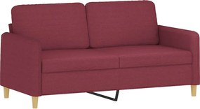 2dílná sedací souprava s poduškami vínová textil 3202092