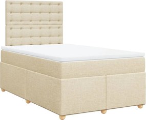 Box spring postel s matrací krémová 120x200 cm textil 3291266