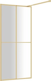 Zástěna do průchozí sprchy čiré ESG sklo zlatá 90 x 195 cm 154945