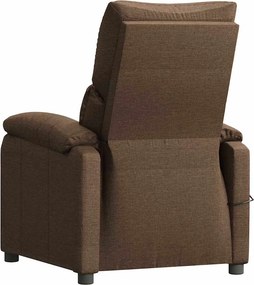 Masážní křeslo hnědé textil 322458