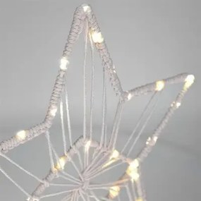Solight LED vánoční hvězda stolní / pletená / 35x LED / 2x AAA