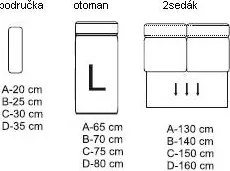 Rohová sedací souprava MODULO I