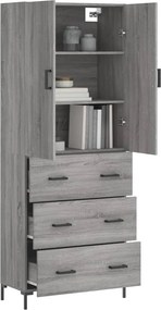 Skříň highboard šedá sonoma 69,5 x 34 x 180 cm kompozitní dřevo 3195849