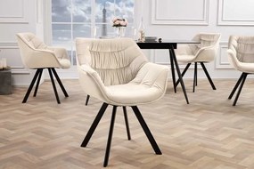 Designová otočná židle Kiara šampaňská
