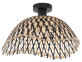 Stropní svítidlo v art deco stylu, černé bambusové, 40 cm - Alka