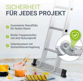 Juskys Hliníkový multifunkční žebřík Velikost: 360 cm