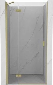 Mexen Mist-H sprchové dveře výklopné levé 110 cm, transparentní, zlaté kartáčované - 8A5-110-000-55-00-L