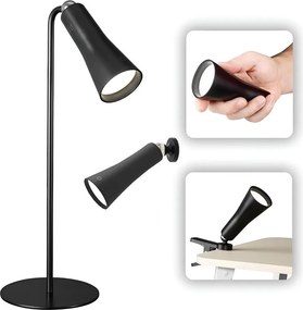 Matně černá kovová LED stolní lampa (výška 36 cm) Maxi – Reality