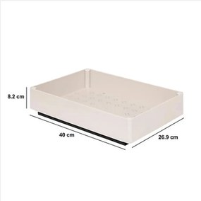 5Five® Výsuvný organizér do skříňky s výsuvy, béžová AXIS 26,9 x 40 x 8,2 cm (L)