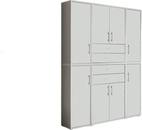 XXXLutz SKŘÍŇ NA ŠANONY, šedá, bílá, 172,6/227,2/33 cm MID.YOU - Online Only kancelářský nábytek - 001067009107