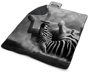 Sablio Plážová deka Válející se zebra: 200x140 cm