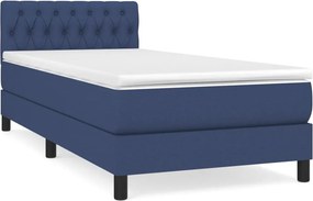 Box spring postel s matrací modrá 90x190 cm textil 3140263