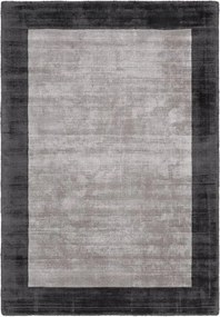 Moderní kusový koberec Blade Border Charcoal Silver stříbrný Rozměr: 160x230 cm