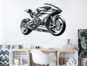 Hitech motorka samolepka na zeď arch 20 x 15 cm