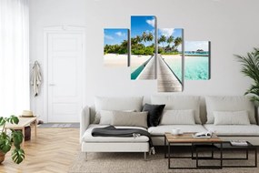 Vícedílný obraz Pohled Na Tropický Ostrov Nedostatek Nedostatek Přírodní plátno 240x150
