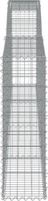 Klenuté gabionové koše 6 ks 400x30x100/120cm pozinkované železo 3146870