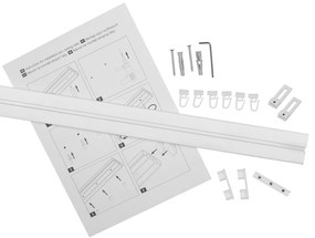 Dekodum Jednořadá hliníková stropní kolejnicová garnýž bílá 200 cm