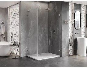 Mexen Lunar-B L pravý výklopný sprchový kout 75 x 70 cm, čiré sklo, chromová, 832L-075-070-01-00-P