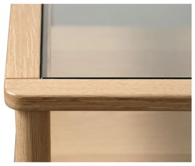 Skleněný konferenční stolek v přírodní barvě 60x120 cm Elba – Unique Furniture