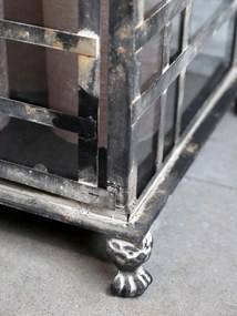 Granitová antik kovová lucerna na nožičkách Viré s patinou - 33*33*100cm