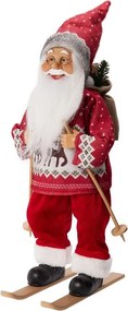 Santa Claus ve skandinávském svetru na lyžích 45 cm
